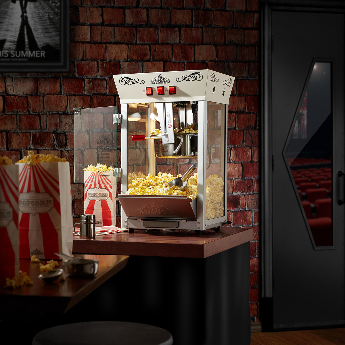 Theater room popcorn machine store
